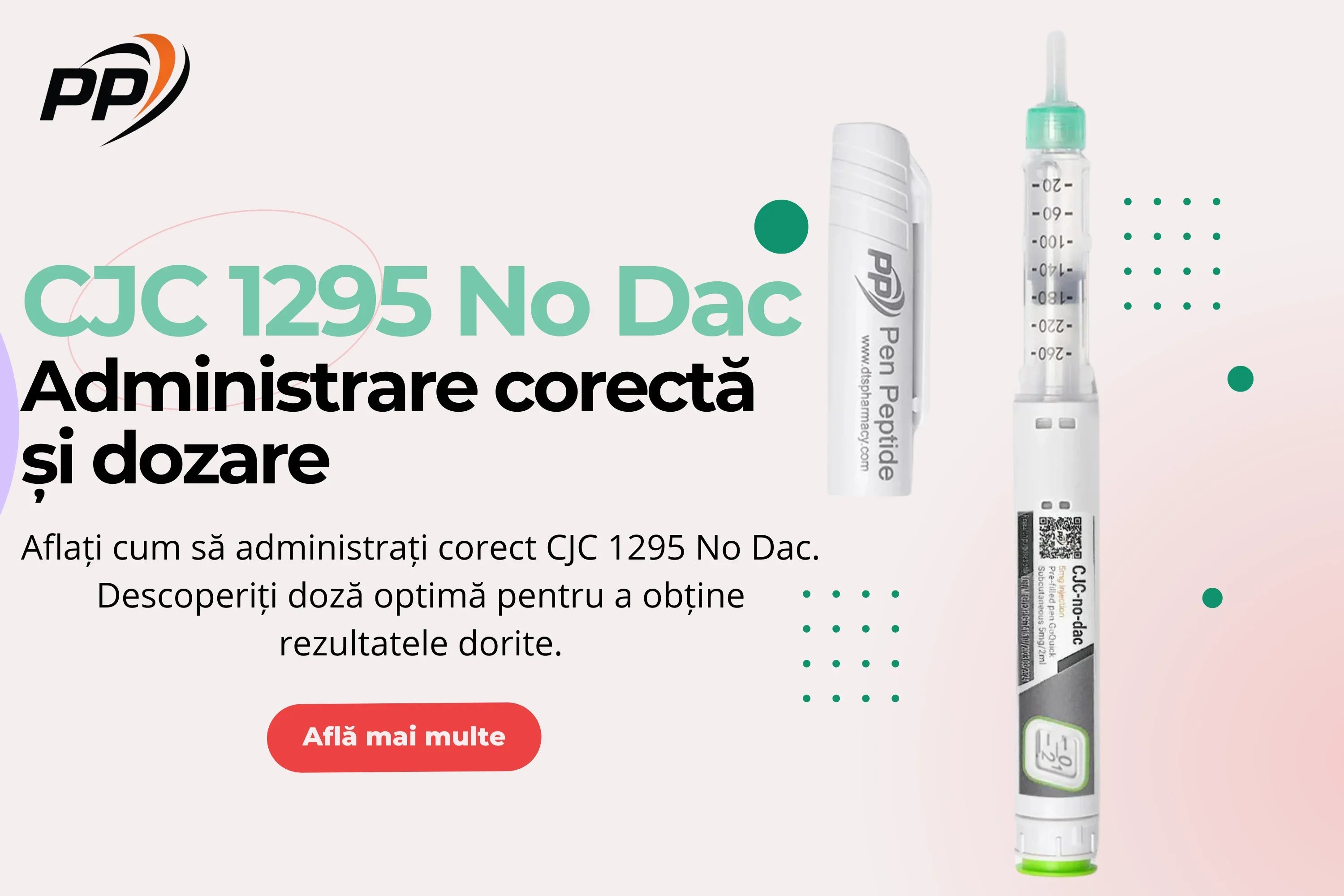 CJC 1295 No Dac - Administrare și dozare corectă – Pen Peptide Romania